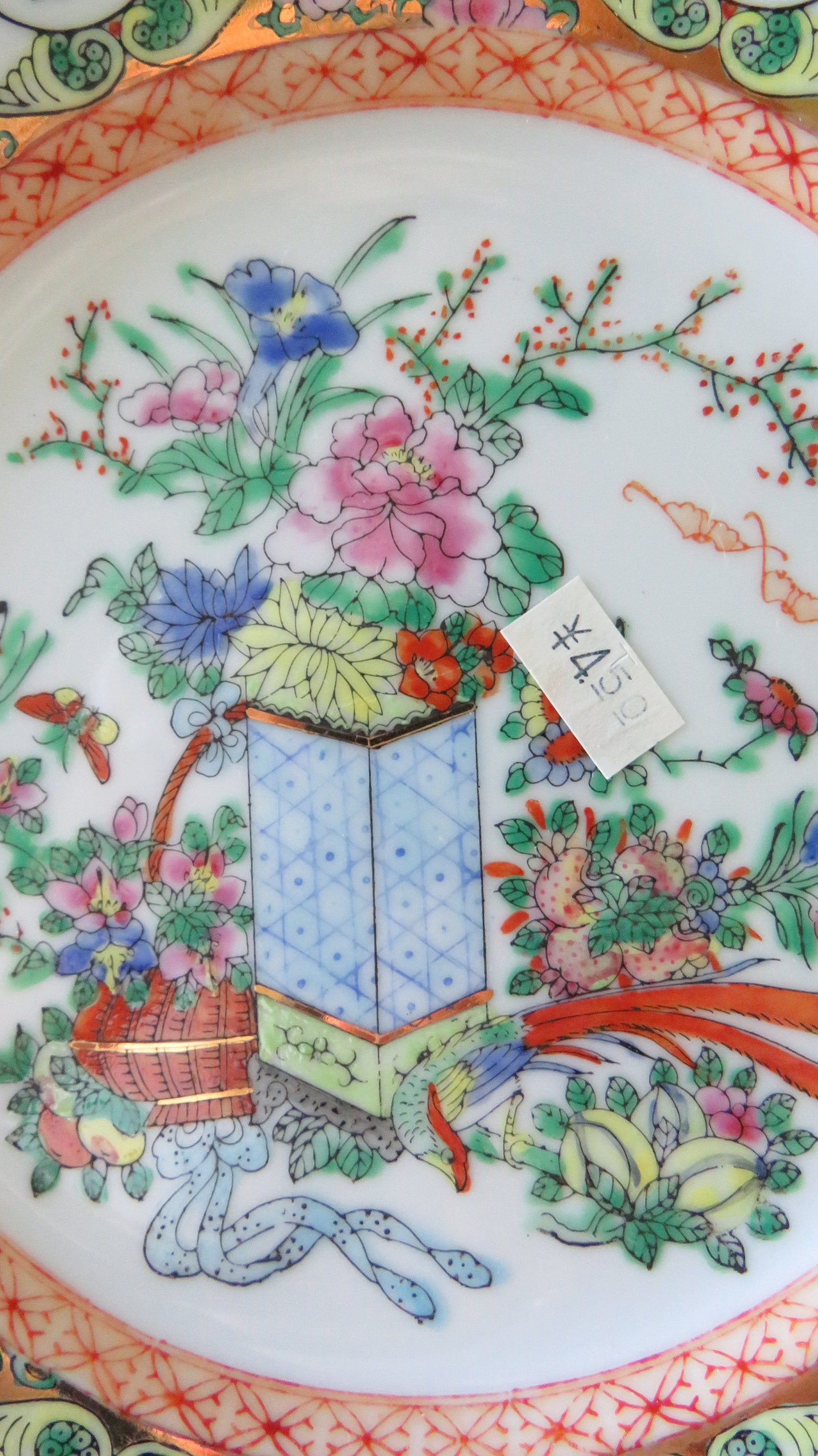 8 Hand Painted Decorated Chinese Plate Gold Trim - Etsy