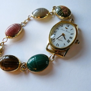 14K Gold LUCIEN PICARD Scarab Watch, Keeps Time - Etsy