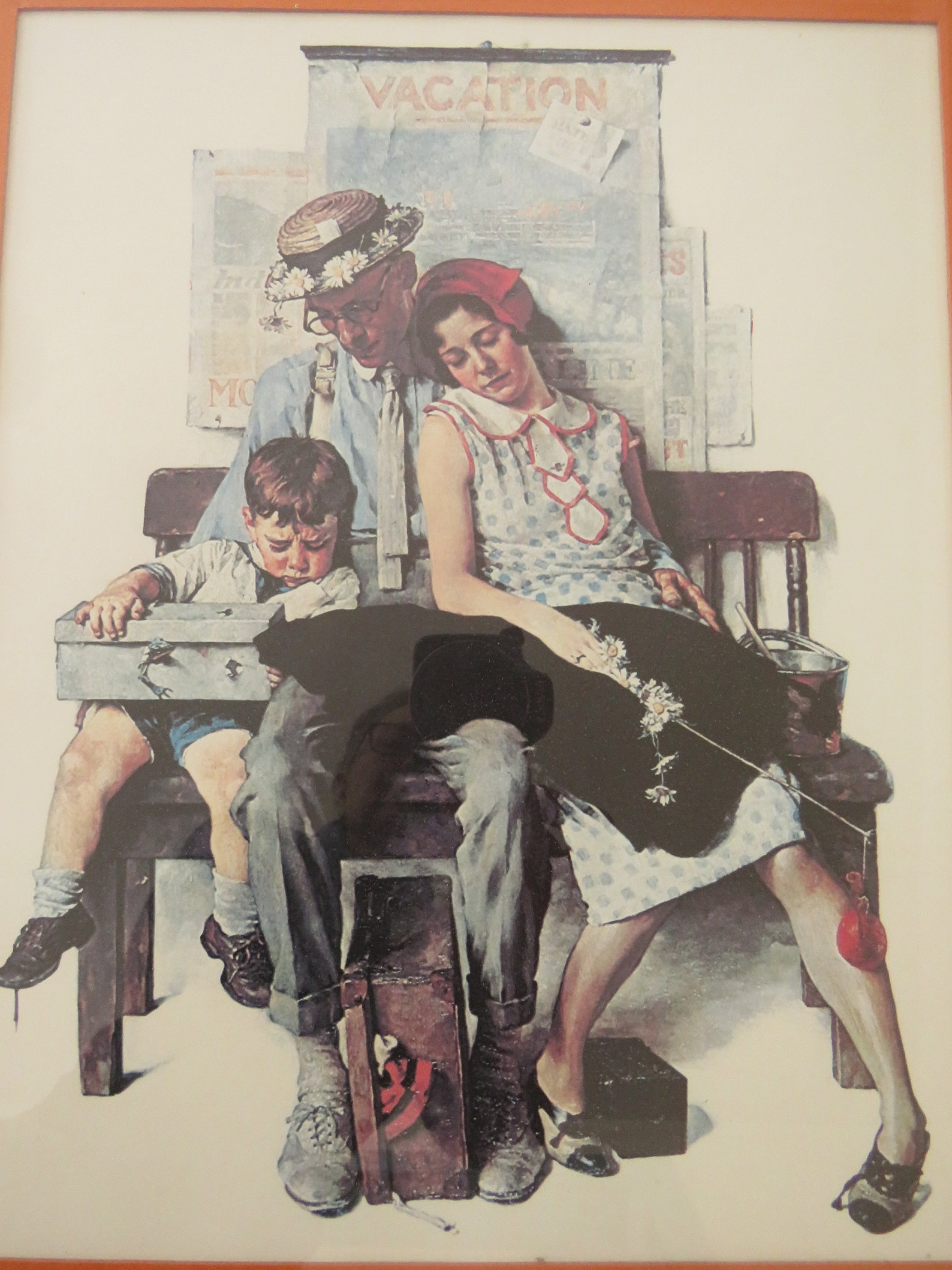 Norman Rockwell HOME FROM VACATION Rustic Framed Print 22 | Etsy