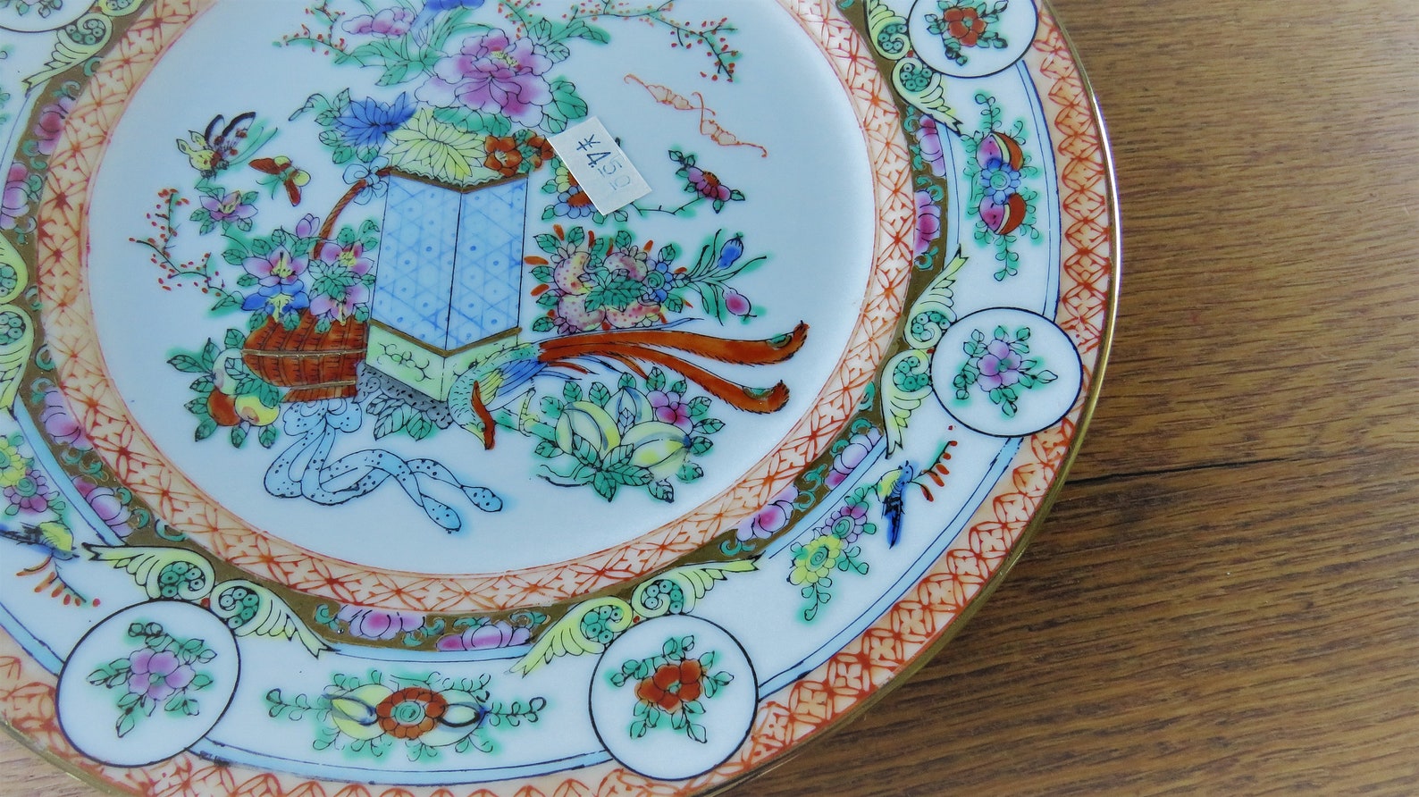 8 Hand Painted Decorated Chinese Plate Gold Trim - Etsy
