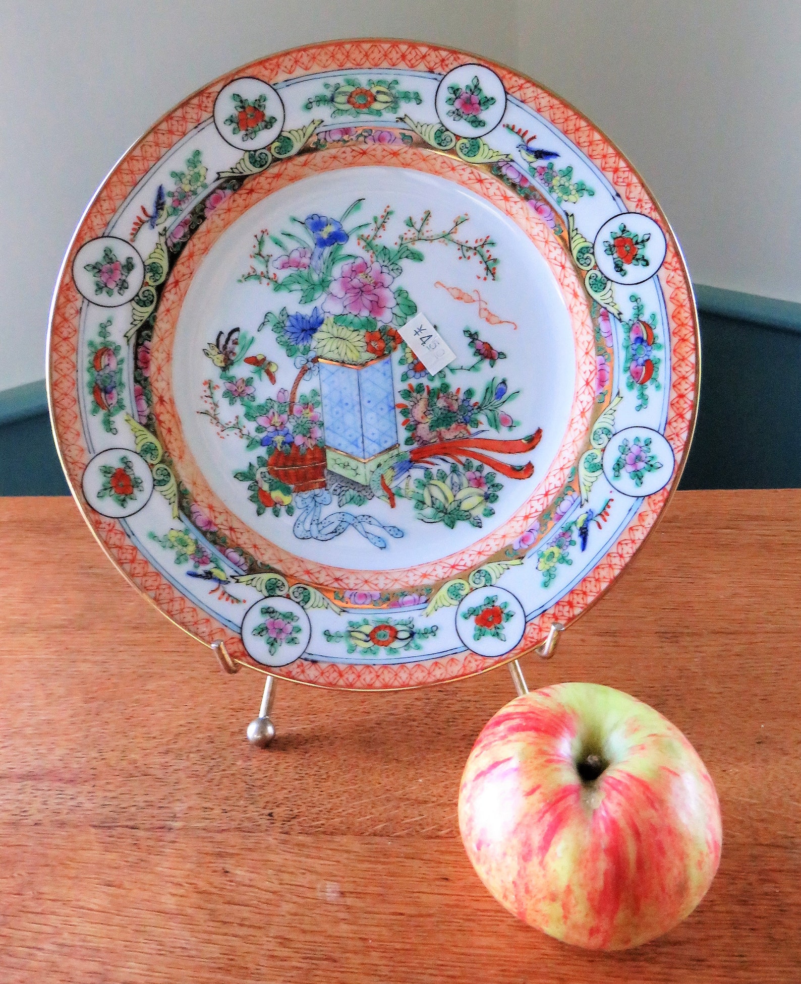 8 Hand Painted Decorated Chinese Plate Gold Trim - Etsy