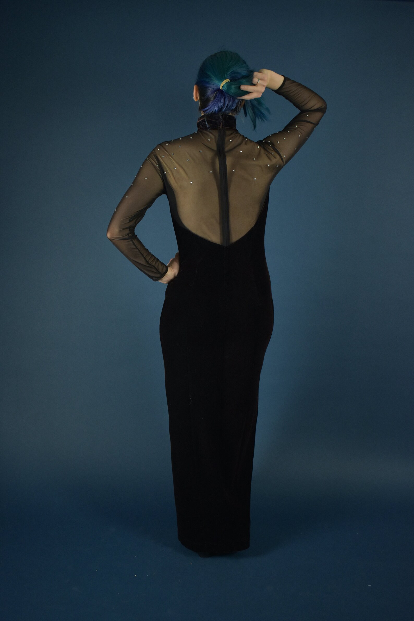 1990s Velvet Bodycon Dress Cache Chocolate Brown Cocktail - Etsy