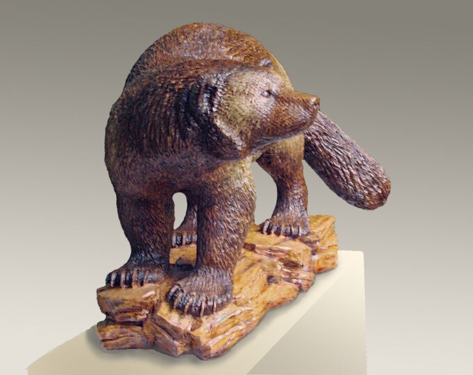 Life-size Wolverine Hand Carved Wood Sculpture - Etsy