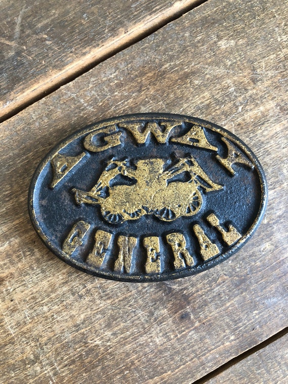 Vintage Cast Iron Agway General Paperweight-antique Style | Etsy