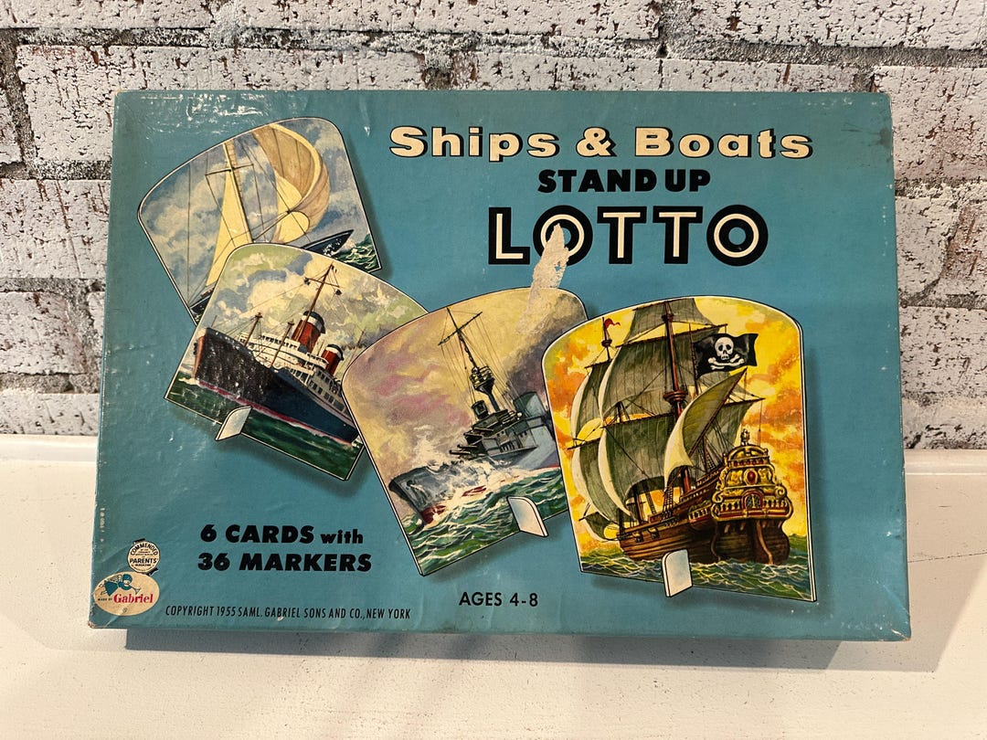 Vintage Board Game, Ships & Boats Stand up Lotto by Gabriel N Y ...