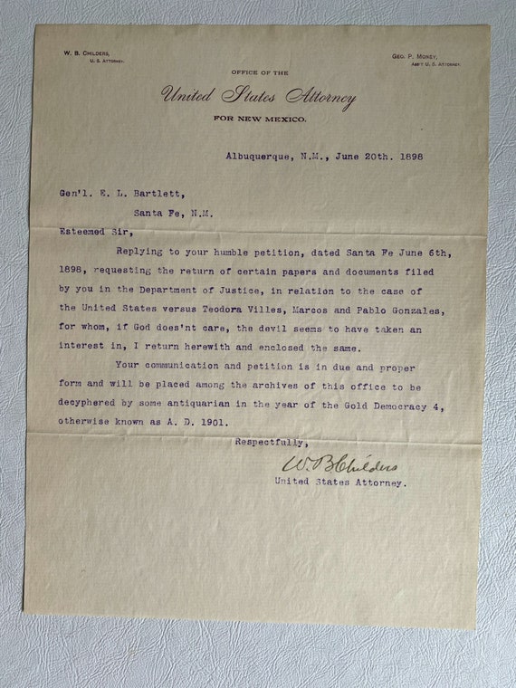 Historical Antique 1898 Original Typed Letter-hand Signed W. | Etsy