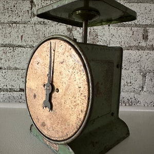 Antique Vintage Green Kitchen Scale-rustic Country Kitchen Scale-shabby ...