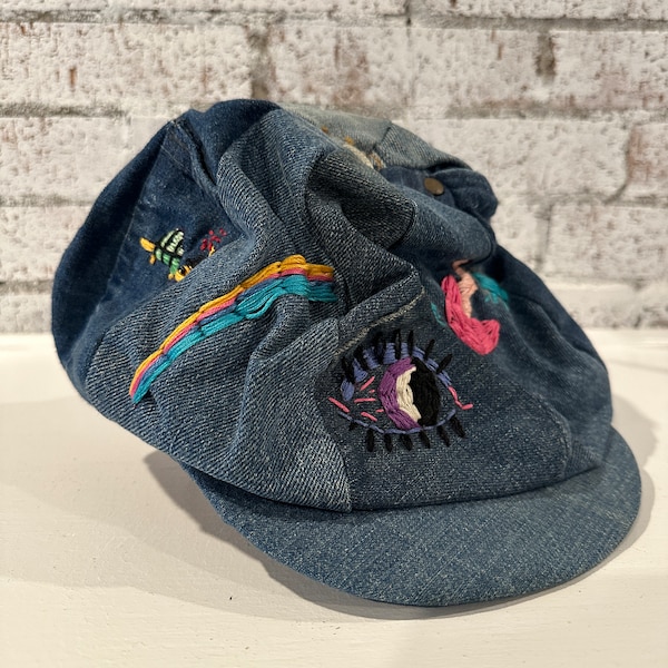 Blue Newsboy Cap - Etsy