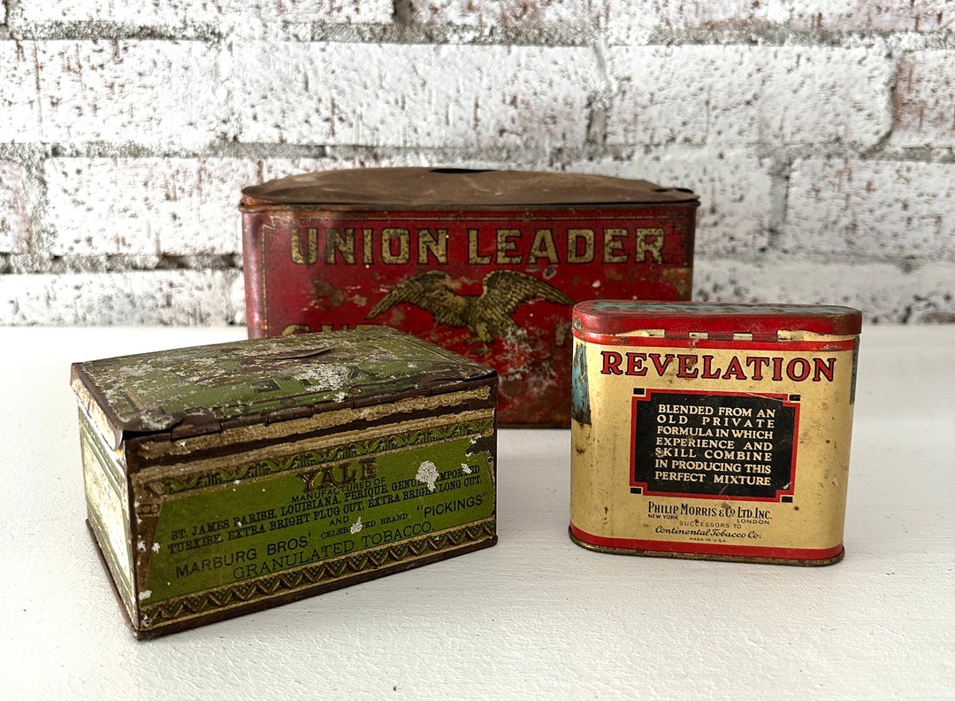 Antique Tobacco Tins-set of 3-busted up & Rusty but Still Cool Tin ...