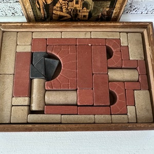 Antique Victorian Stone Building Blocks-architecture Bricks Playset No ...