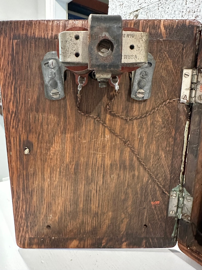 Antique Western Electric Oak Telephone Ringer Box - 1930s Hand Crank ...