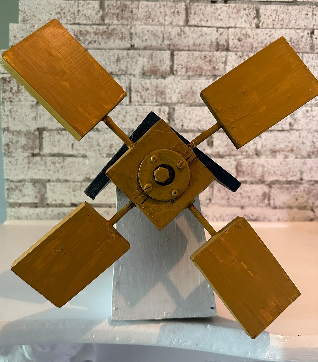 Primitive Wood Whirligig-dutch Style Folk Art-clog/windmill-for Indoor ...