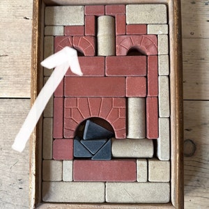 Antique Victorian Stone Building Blocks-architecture Bricks Playset No ...