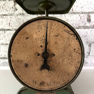 Antique Vintage Green Kitchen Scale-rustic Country Kitchen Scale-shabby ...