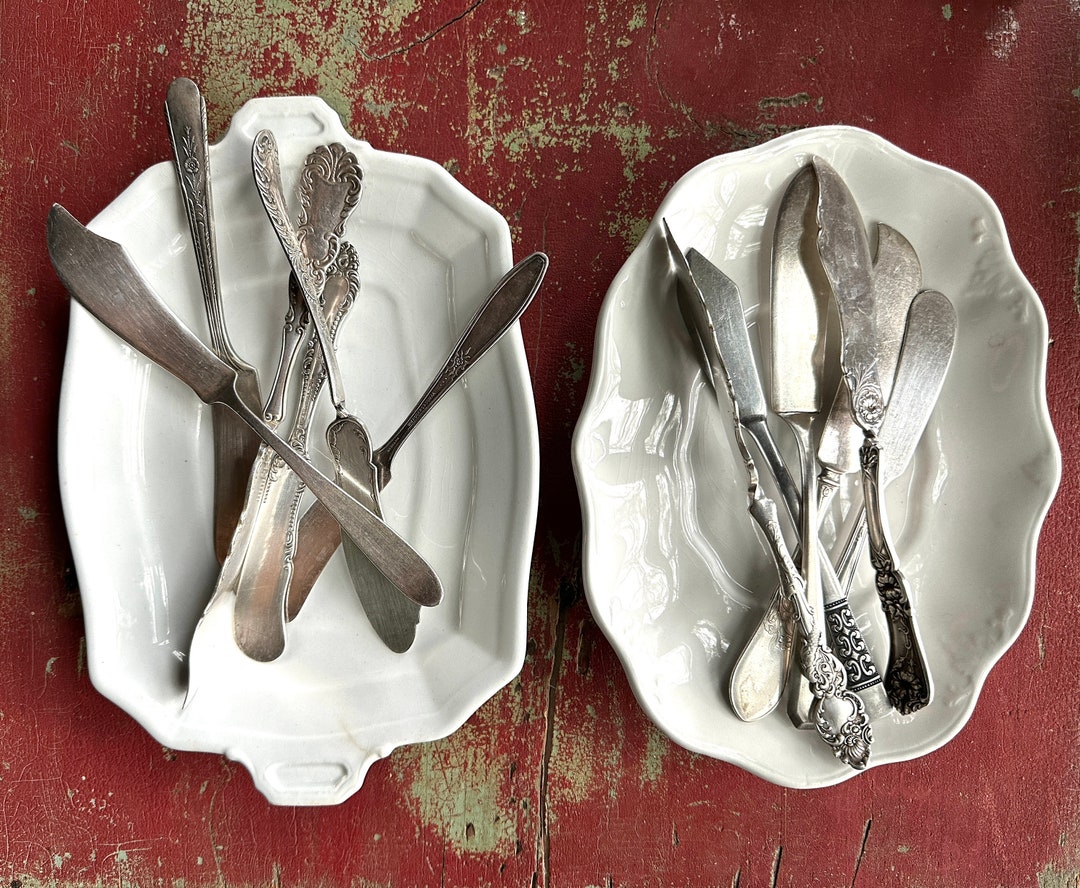 Antique Vintage Butter Knives-6 Assorted for Flatware Crafts-upcycle ...