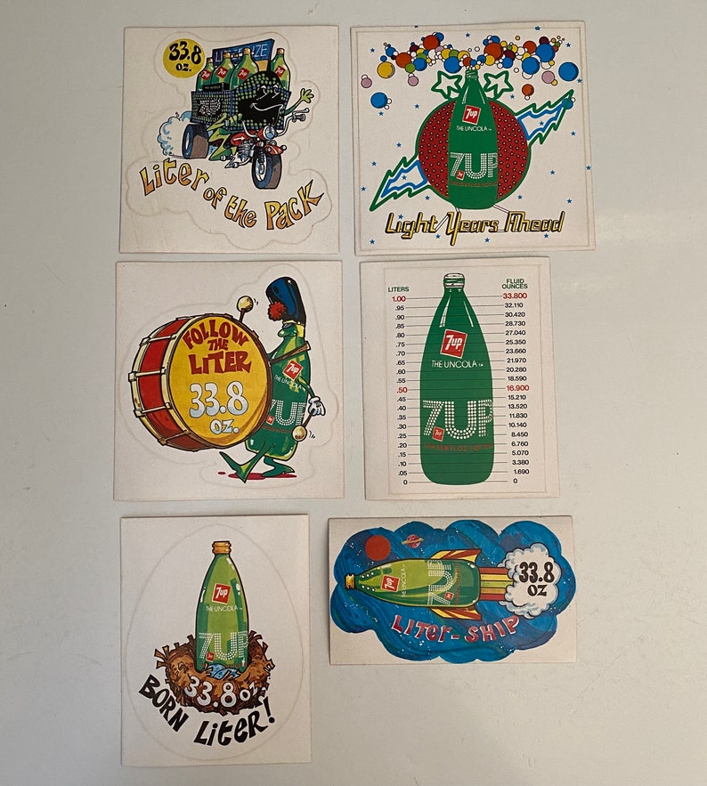 Vintage 7UP Soda Decals-new Old Stock-vintage Advertising-sets | Etsy