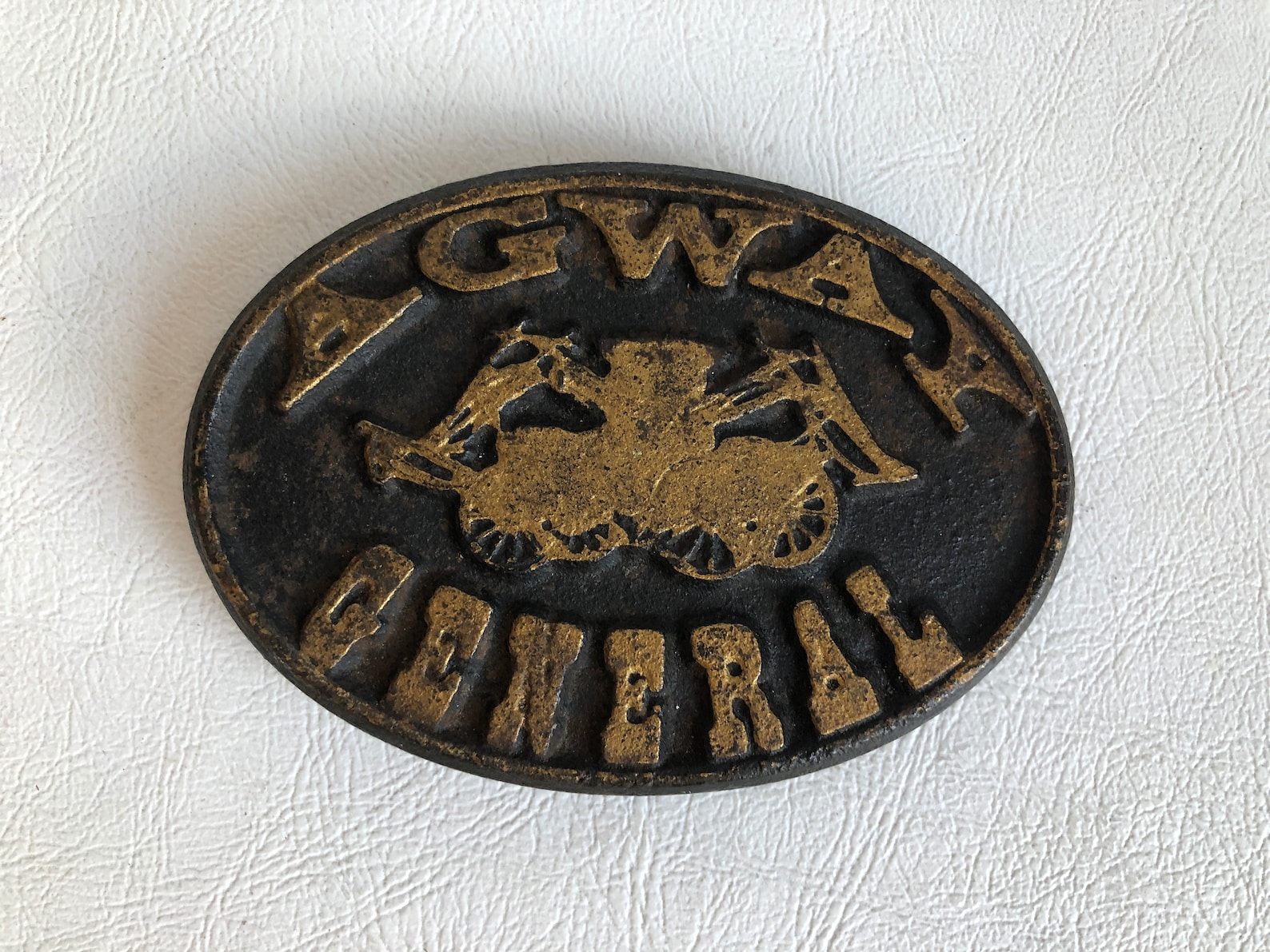 Vintage Cast Iron Agway General Paperweight-antique Style | Etsy