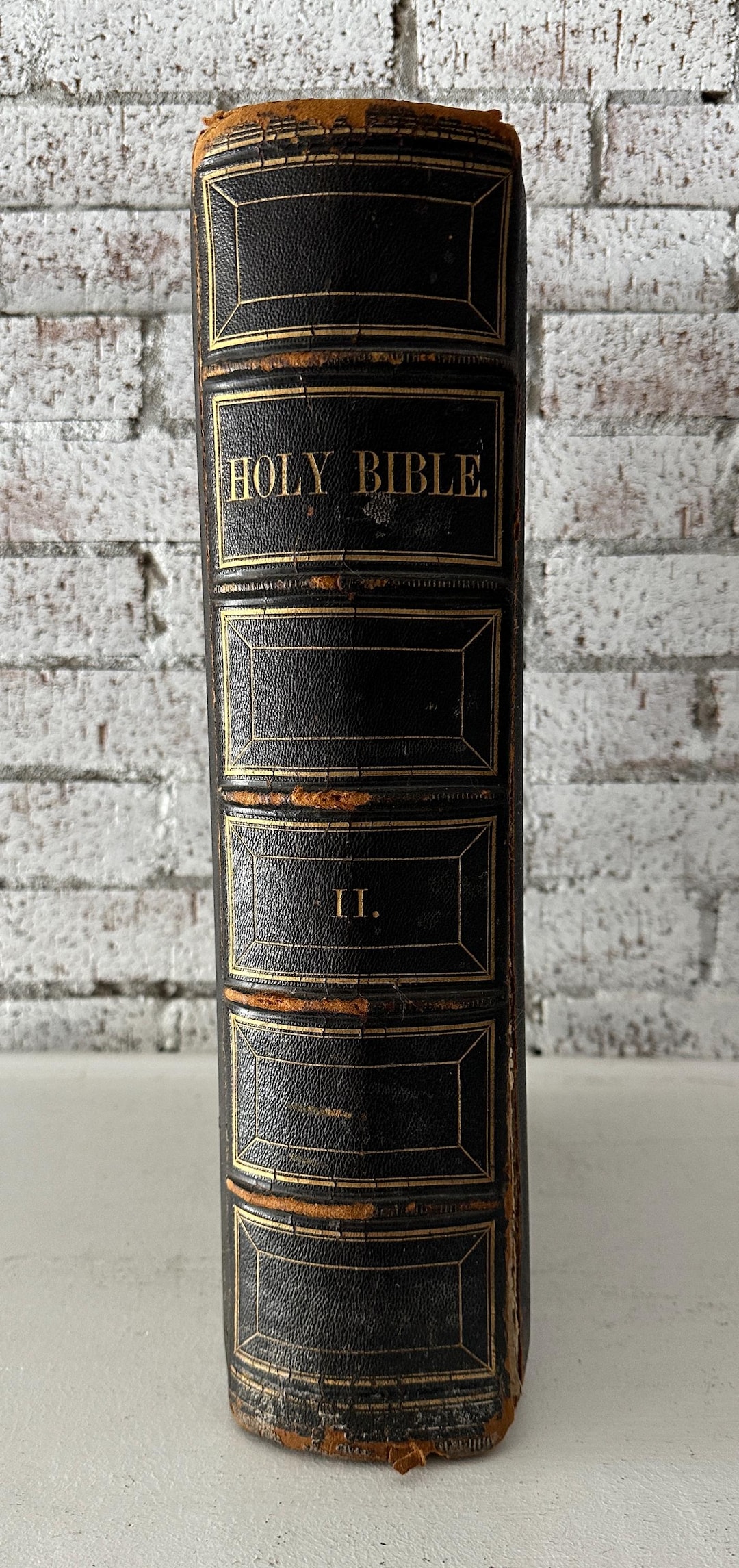 Antique Large Heavy Family Bible, Holy Bible Containing Old & New ...