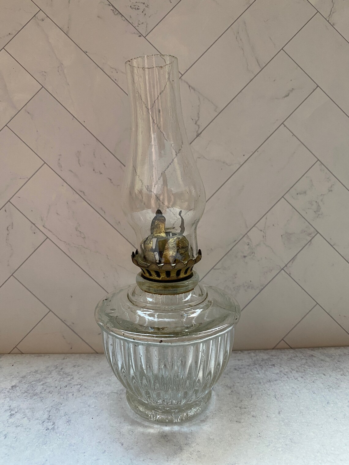 Antique Glass Glow Night Lamp-miniature Oil Lantern Light - Etsy