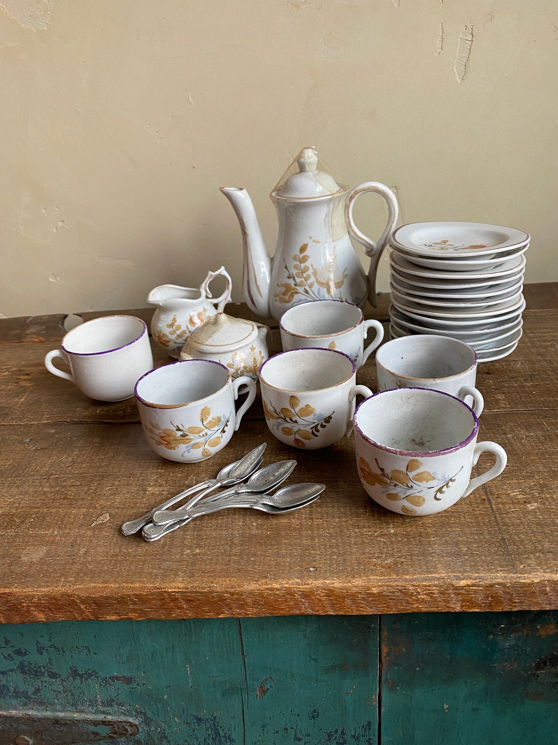 Antique Child's Tea Set in Original Box-made in - Etsy