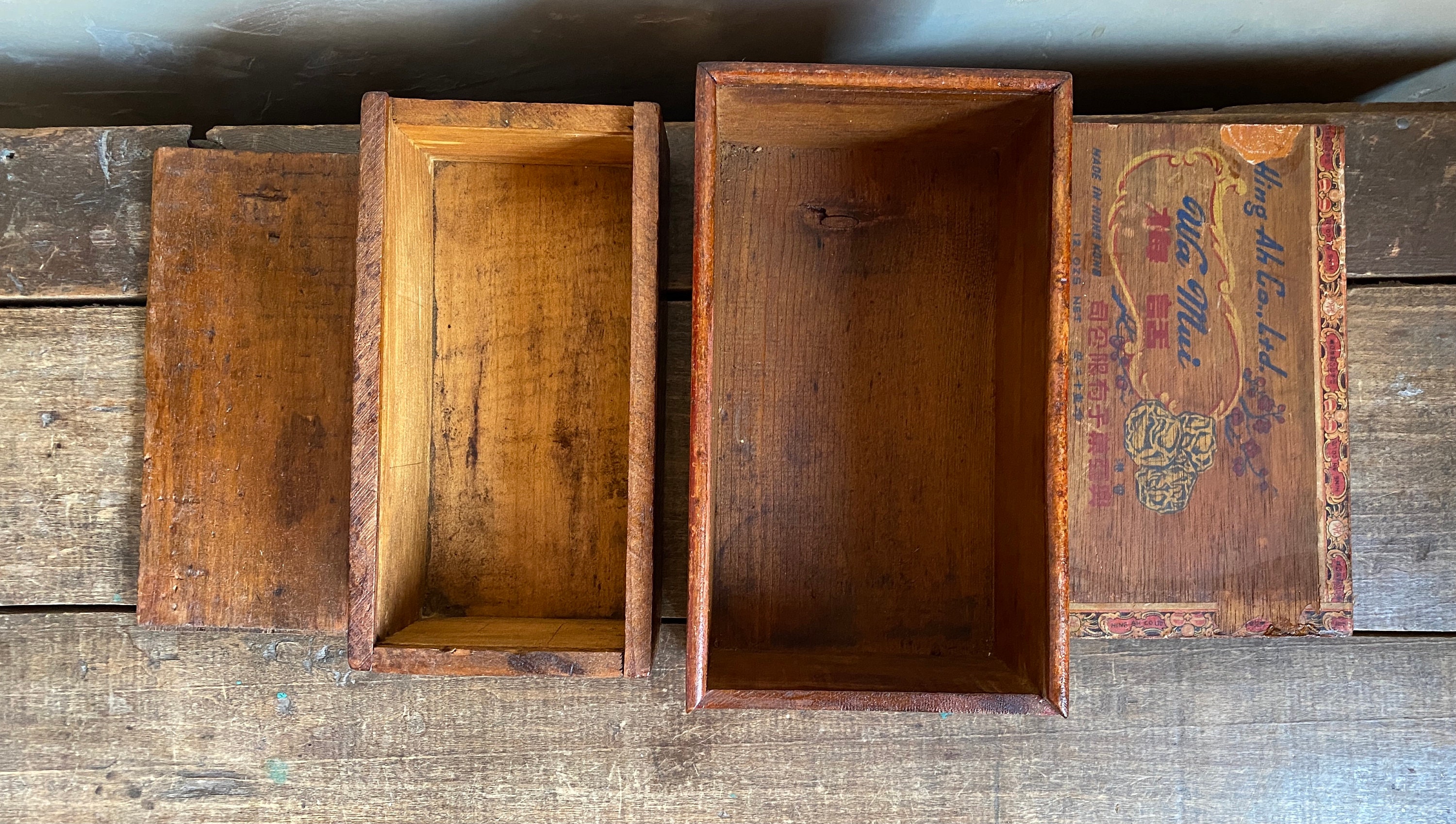 Primitive Antique Wood Candle Boxes w/Antique Taper Candle | Etsy