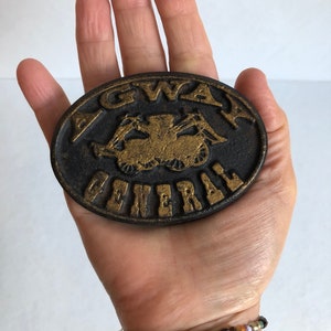 Vintage Cast Iron Agway General Paperweight-antique Style Advertising ...