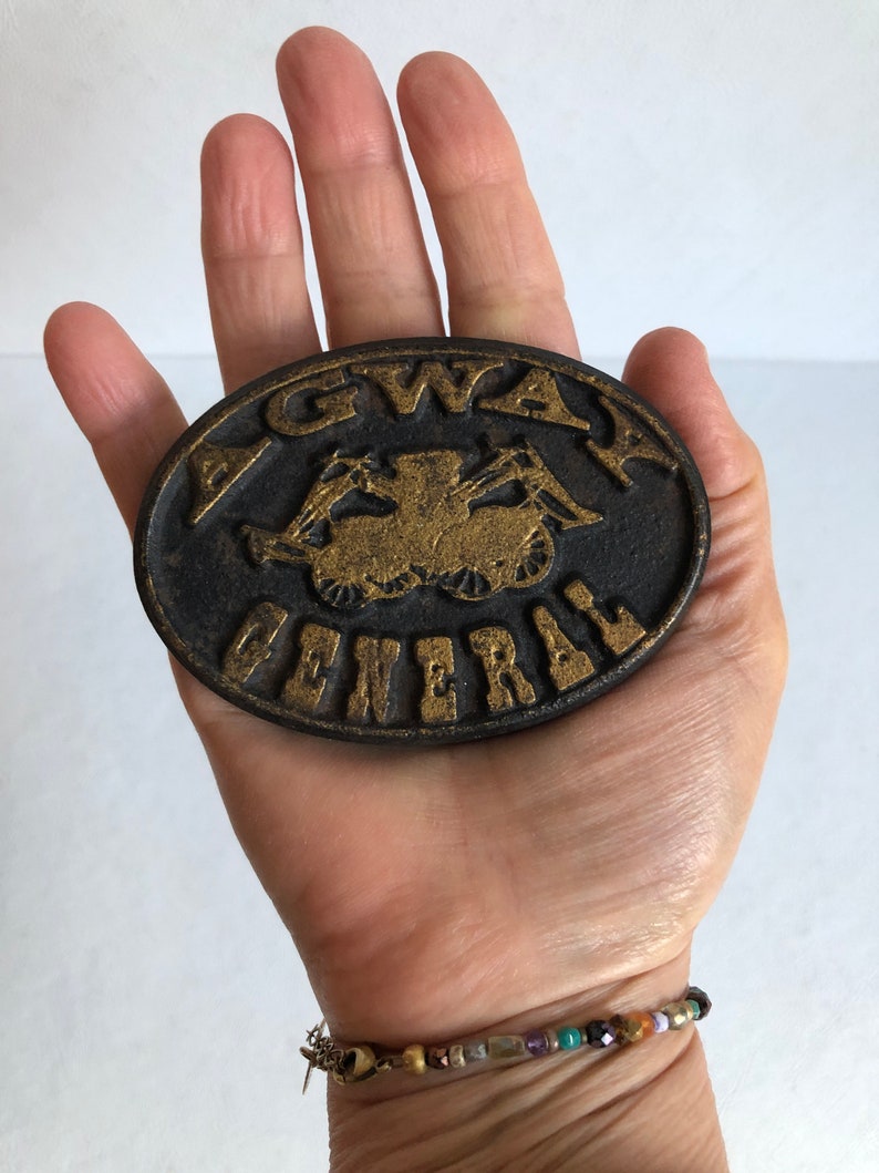 Vintage Cast Iron Agway General Paperweight-antique Style | Etsy