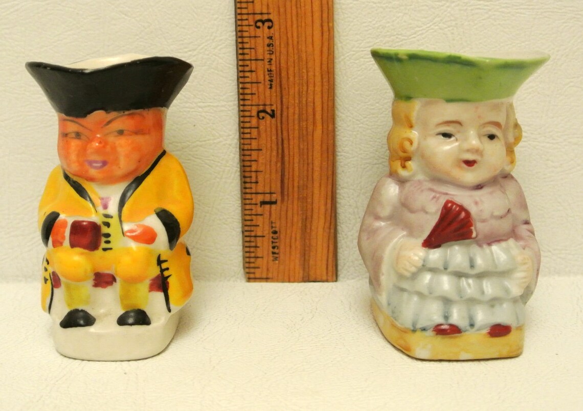 Vintage Set of Three Miniature Toby Mugs Jugs With Feet-mr | Etsy