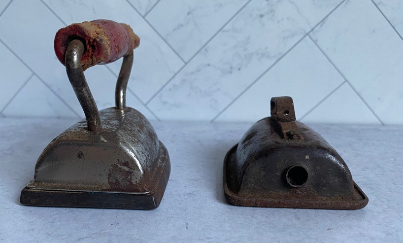 Antique Child's Toy Irons-doll Size Miniatures-set of 2-rustic ...