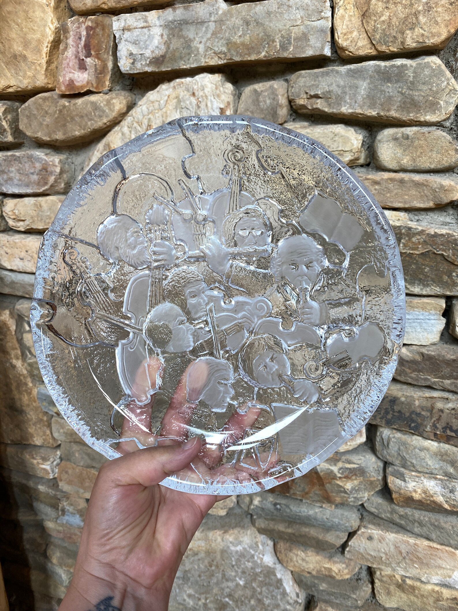 Vintage Crystal Bowl/Plate Designed by Mats Jonasson for Royal | Etsy