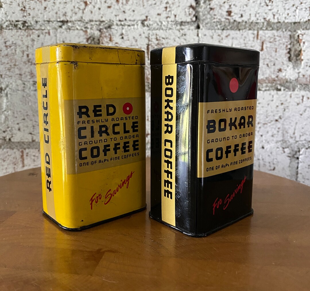 Vintage Coffee Tin Coin Savings Banks-old A&P Store Tin Lithographed ...