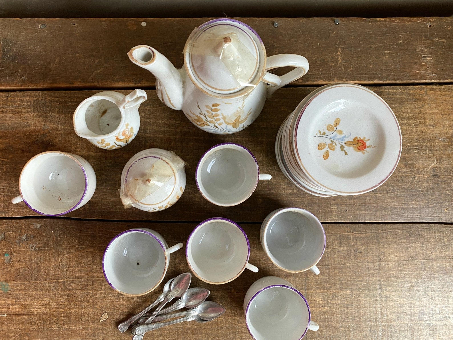 Antique Child's Tea Set in Original Box-made in - Etsy