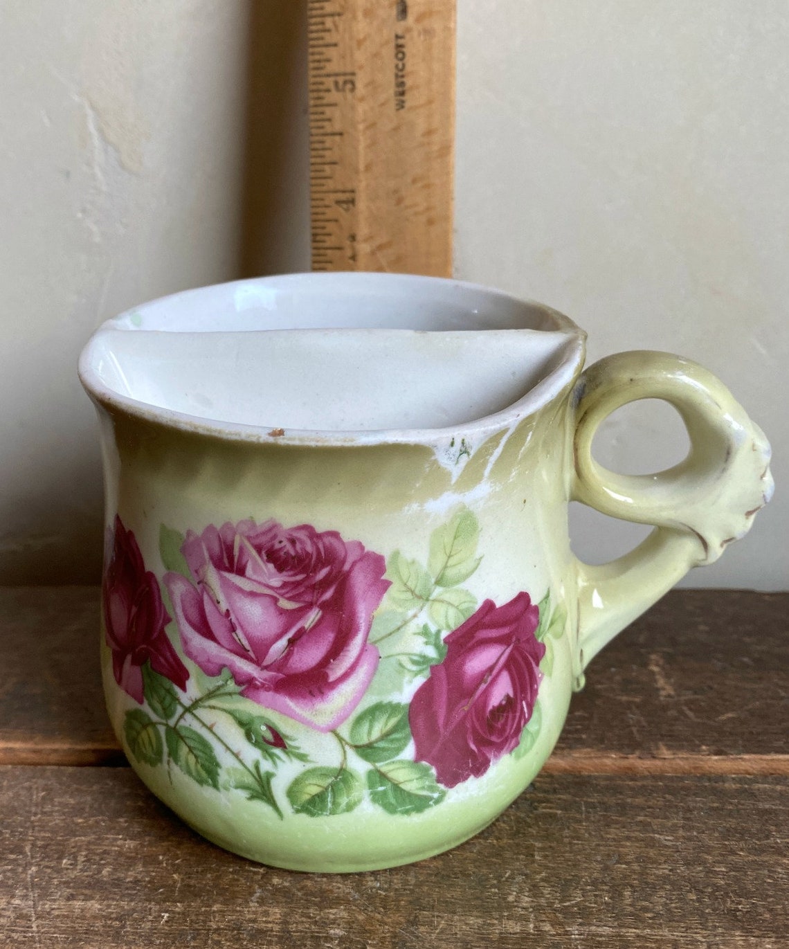 Antique Victorian Shaving Mug with New Brush-Handpainted | Etsy