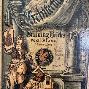 Antique Victorian Stone Building Blocks-architecture Bricks Playset No ...