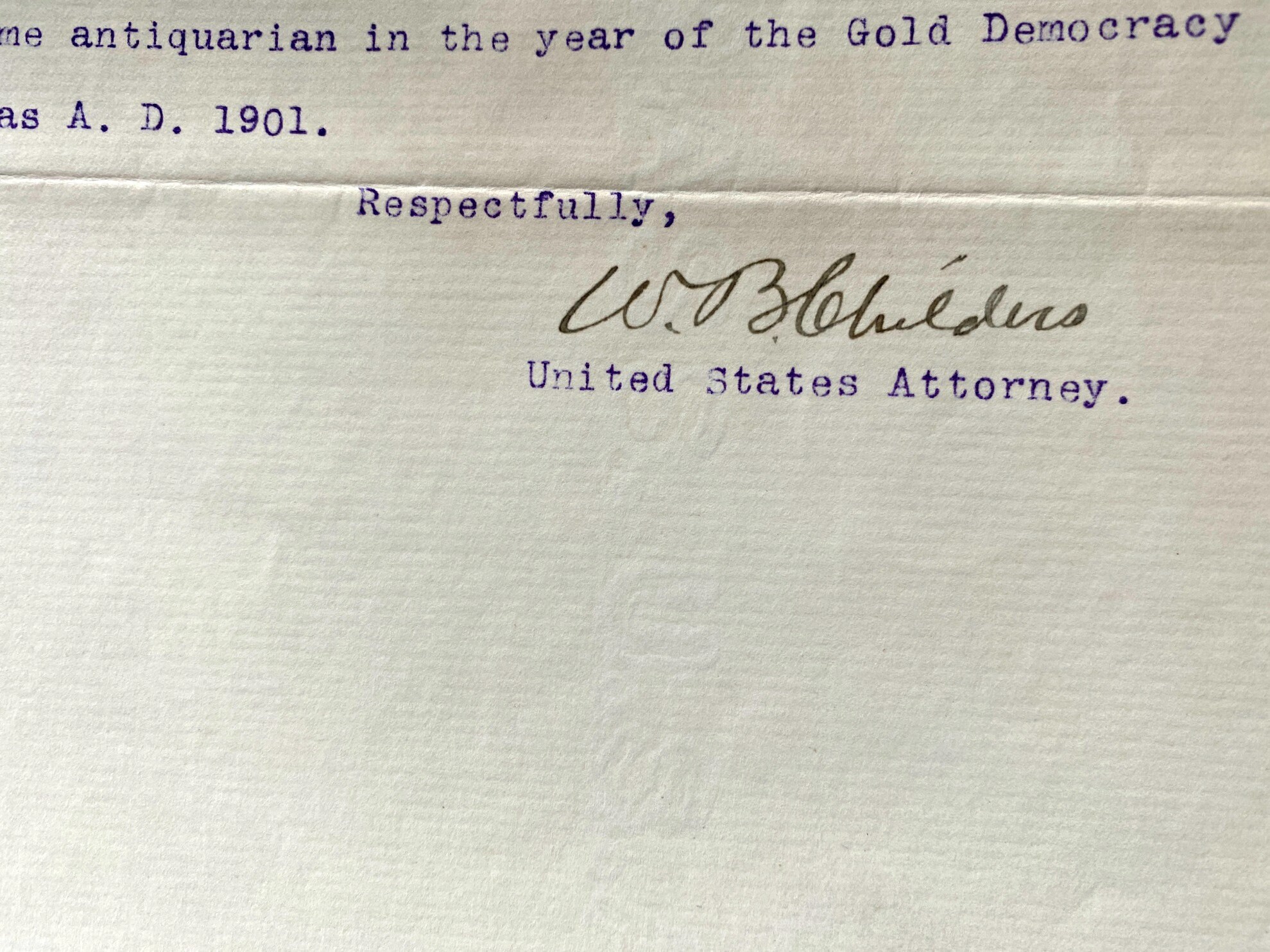 Historical Antique 1898 Original Typed Letter-hand Signed W. | Etsy