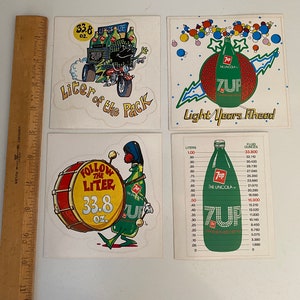Vintage 7UP Soda Decals-new Old Stock-vintage Advertising-sets of 6 ...