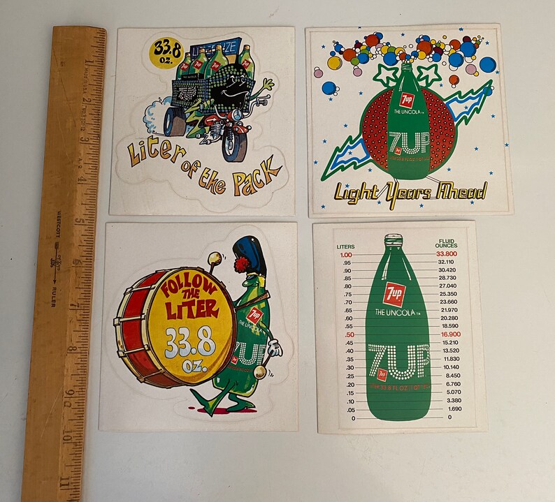 Vintage 7UP Soda Decals-new Old Stock-vintage Advertising-sets | Etsy