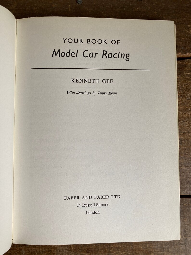 Rare Vintage Book-your Book of Model Car Racing by Kenneth - Etsy