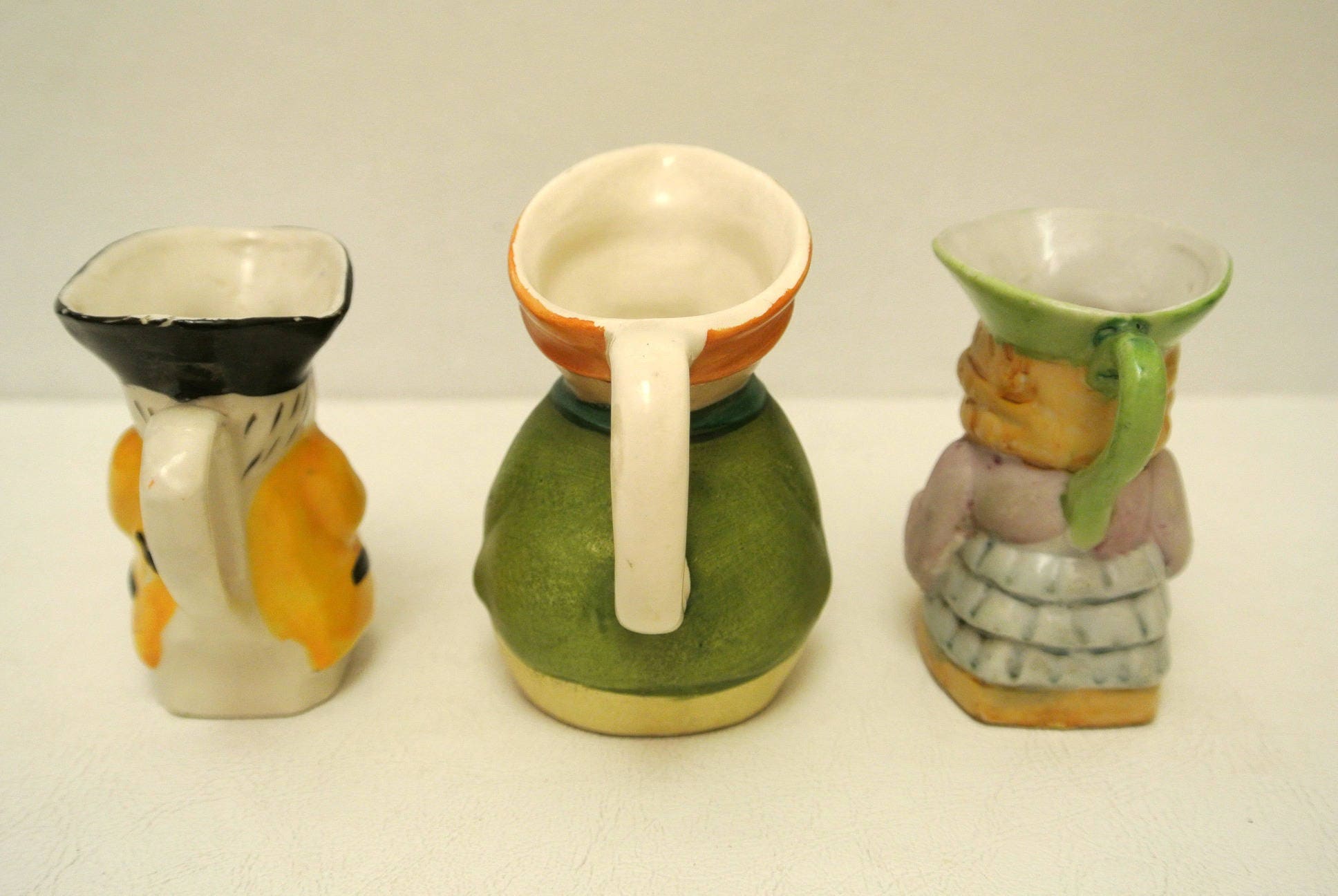 Vintage Set of Three Miniature Toby Mugs Jugs with Feet-Mr | Etsy