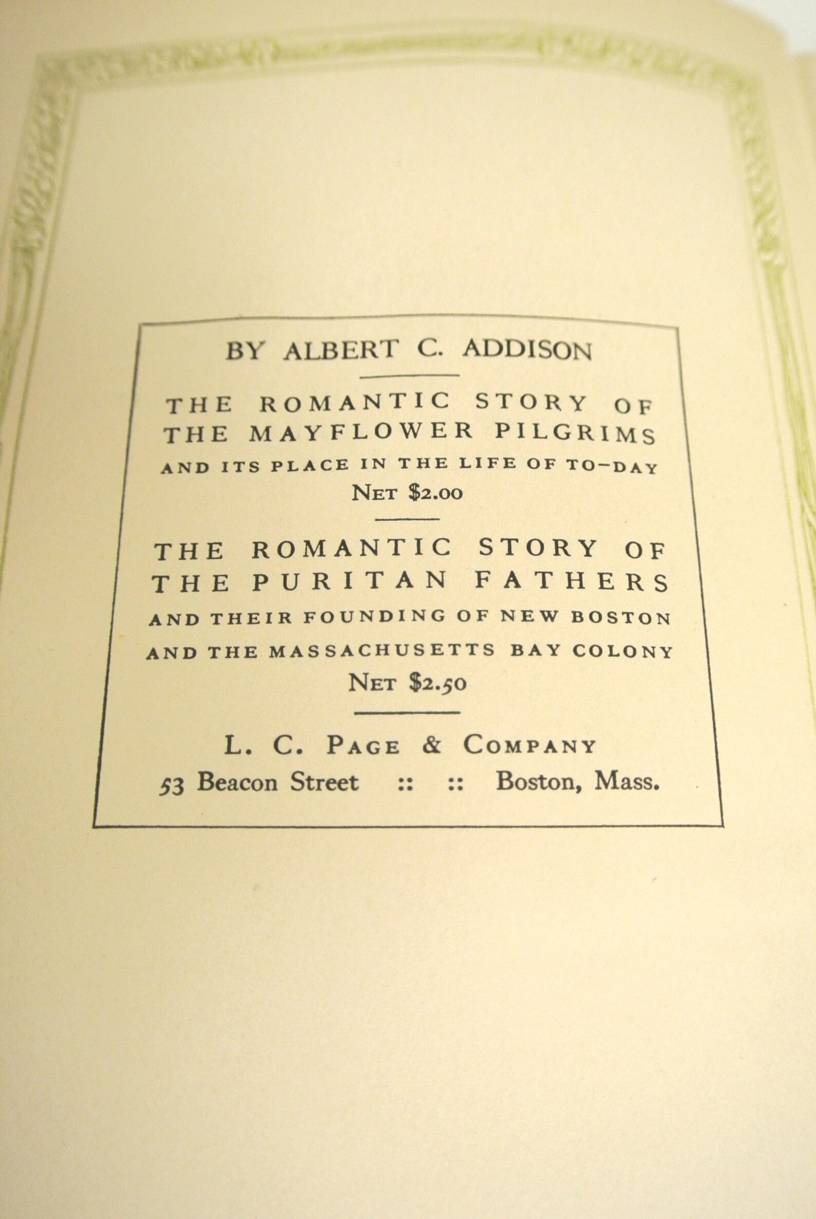 The Romantic Story of the Puritan Fathers by Albert | Etsy