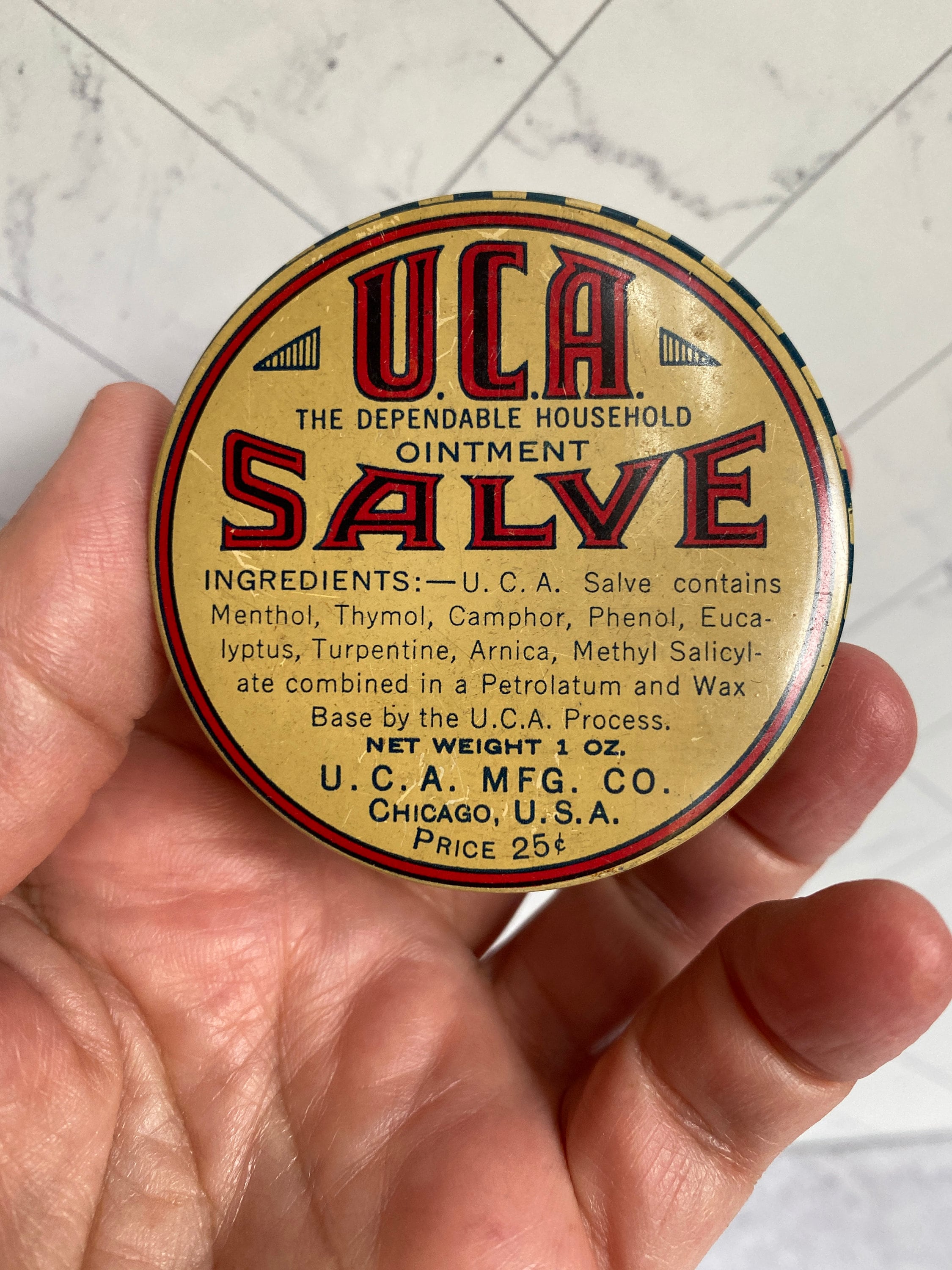 Vintage Set 4 Salve Tins-Advertising Tins-U.C.A Salve-Watkins | Etsy