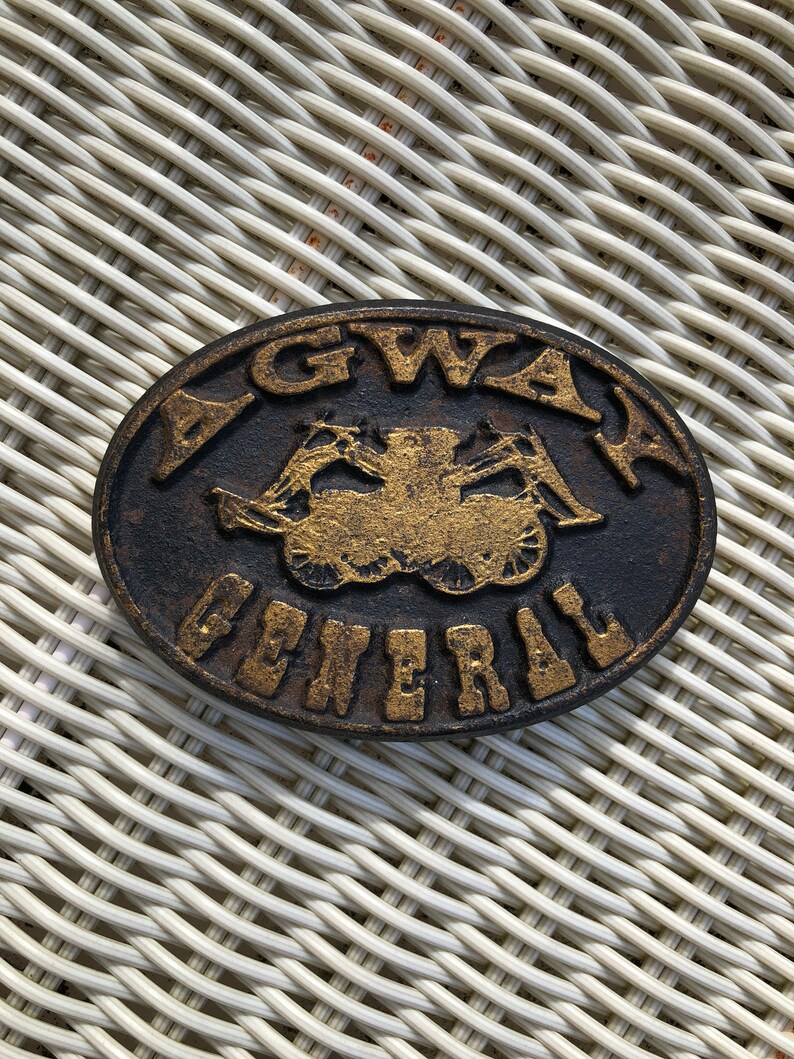 Vintage Cast Iron Agway General Paperweight-antique Style | Etsy