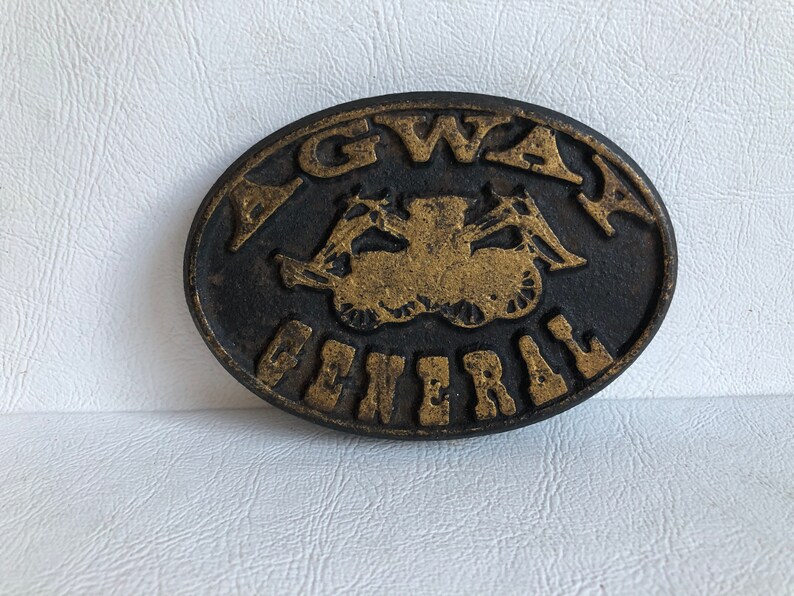 Vintage Cast Iron Agway General Paperweight-antique Style | Etsy
