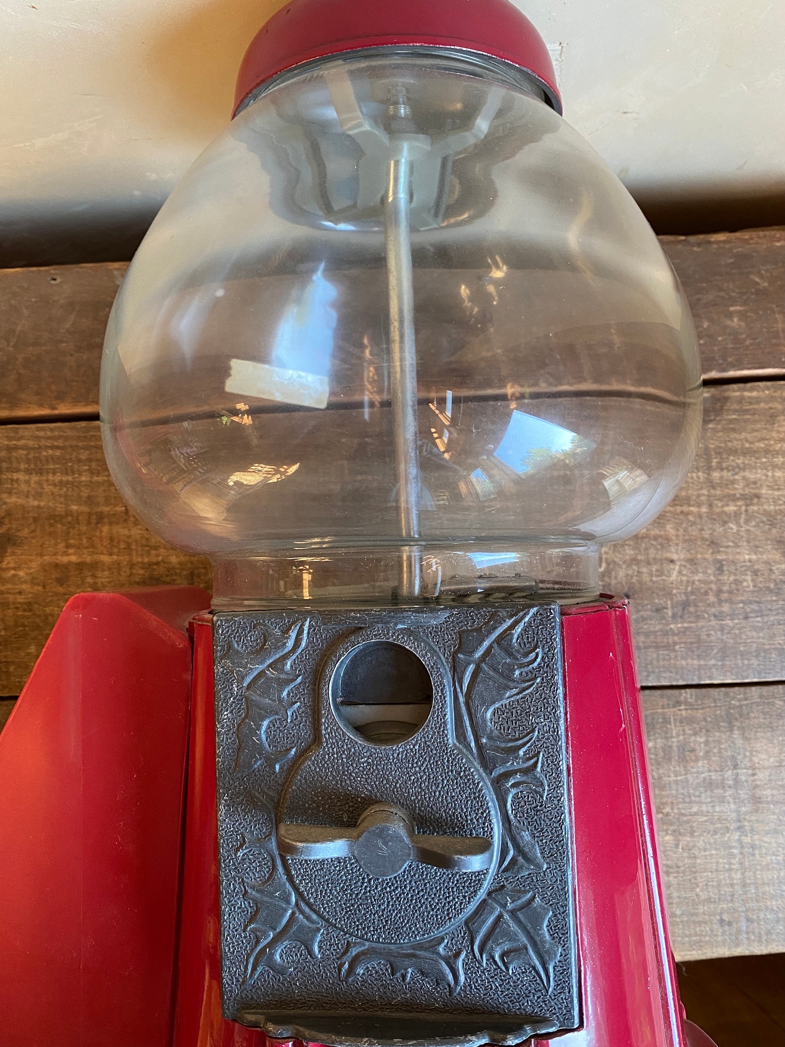 Vintage Bubble Gum Machine With Attached Telephone-bright Red - Etsy