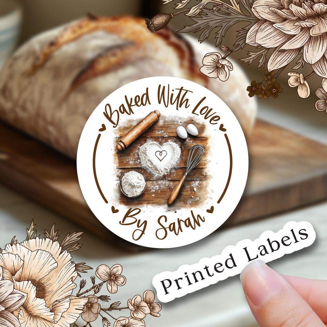 Personalized Homemade Bakery Labels Custom Baking Stickers Baked Goods ...