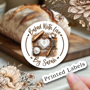 Personalized Homemade Bakery Labels || Custom Baking Stickers || Baked ...