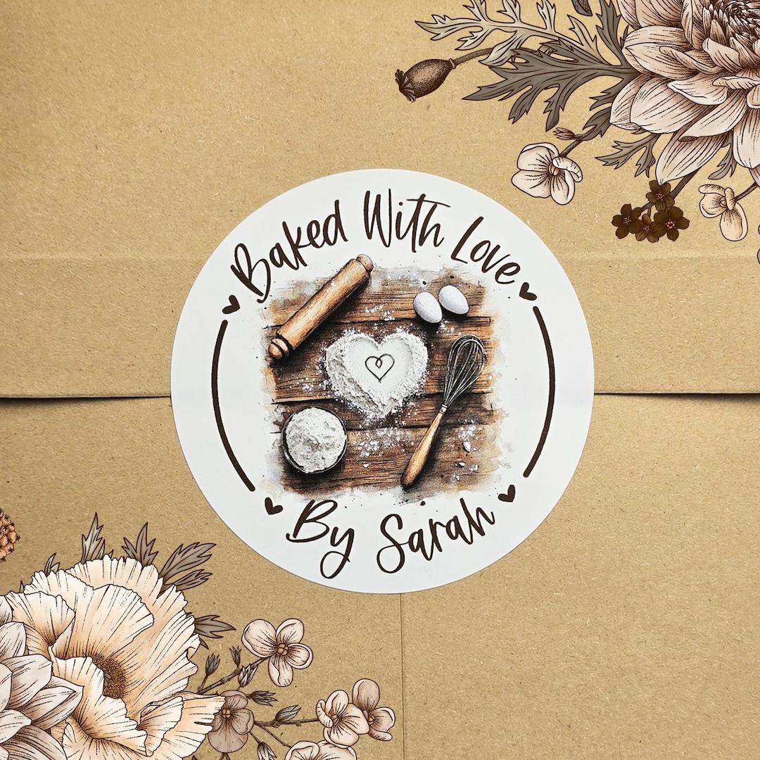 Personalized Homemade Bakery Labels || Custom Baking Stickers || Baked ...