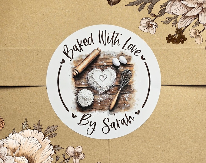 Personalized Homemade Bakery Labels || Custom Baking Stickers || Baked ...