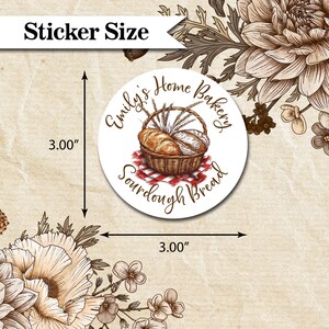 Personalized Homemade Bakery Labels || Custom Baking Stickers || Baked ...