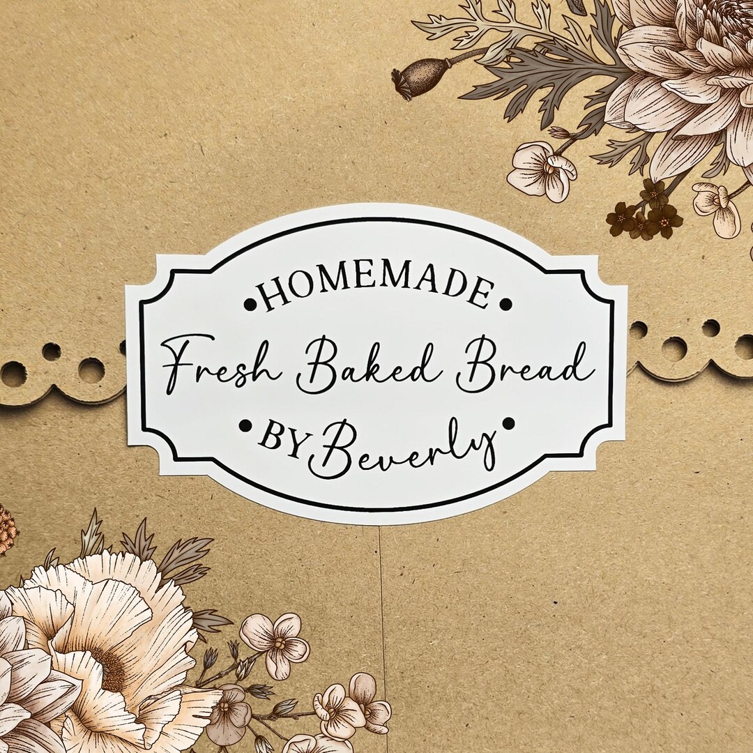Custom Sourdough Bread Label Stickers || Custom Bakery Sticker ...